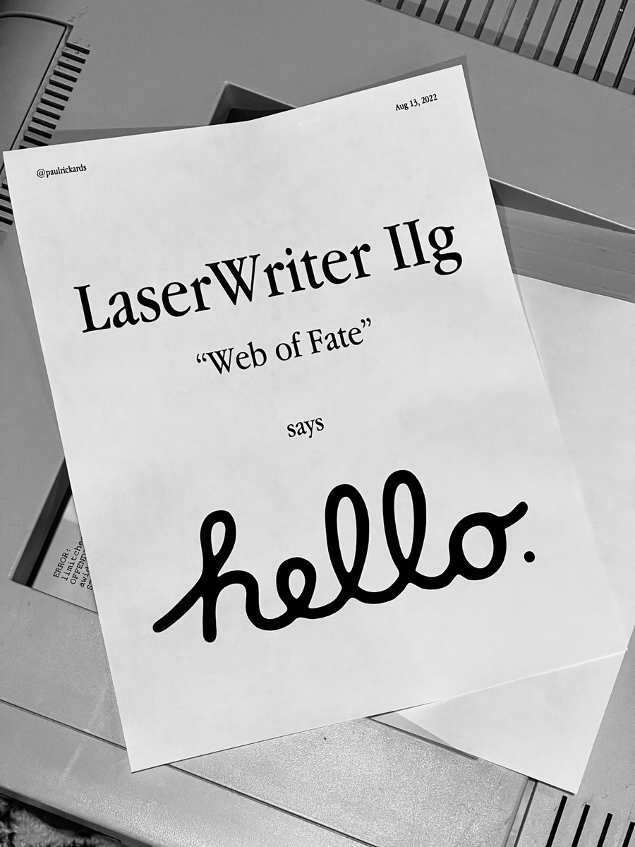 » Welcoming (back) a LaserWriter II